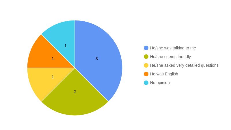 The interviewer (pie chart) | ChartBlocks