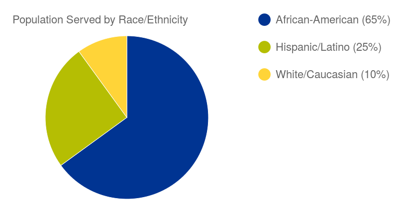 Population Served by Race/Ethnicity (pie chart) | ChartBlocks